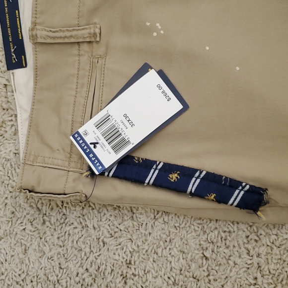 Polo Ralph Lauren | Pants | Polo By Ralph Lauren Mens Relaxed Fit Khaki Pantspatch Splash Paint ...